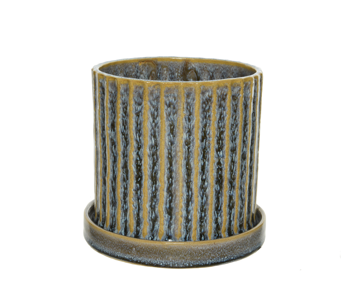 Reactive Glass Stoneware Planter – Southwood Garden Centre