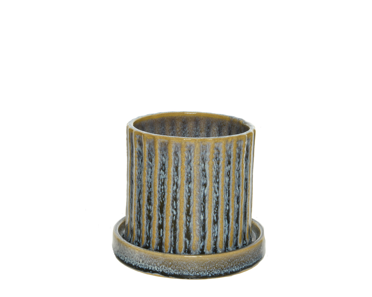 Reactive Glass Stoneware Planter – Southwood Garden Centre