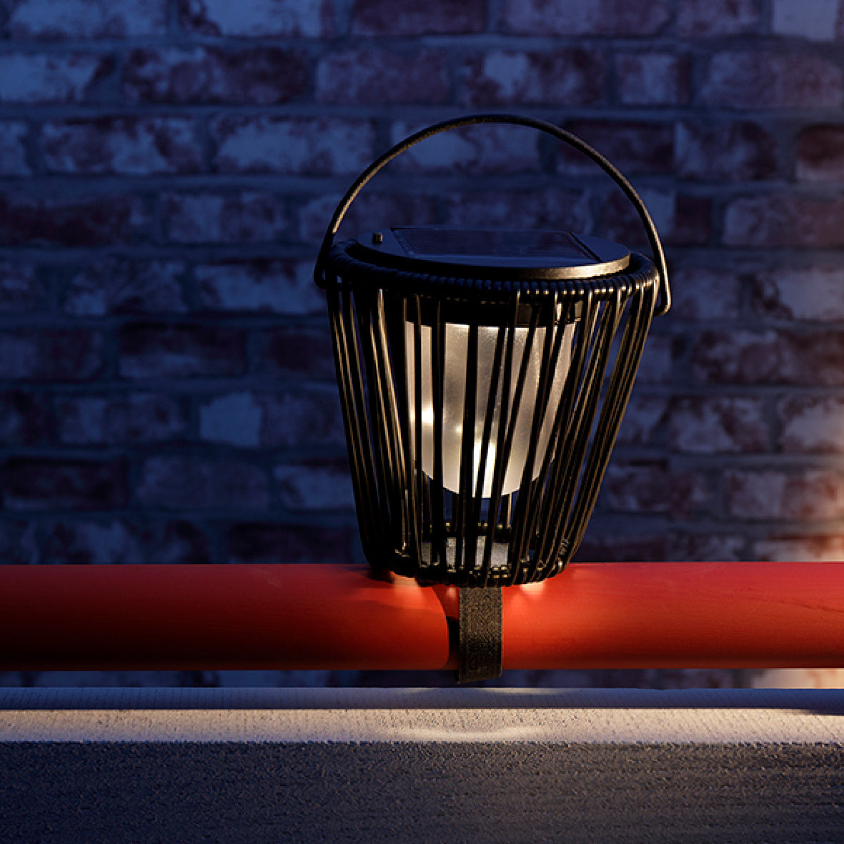 Modern Iron Solar Powered Hanging / Balcony Multi Use Light - 15cm ...