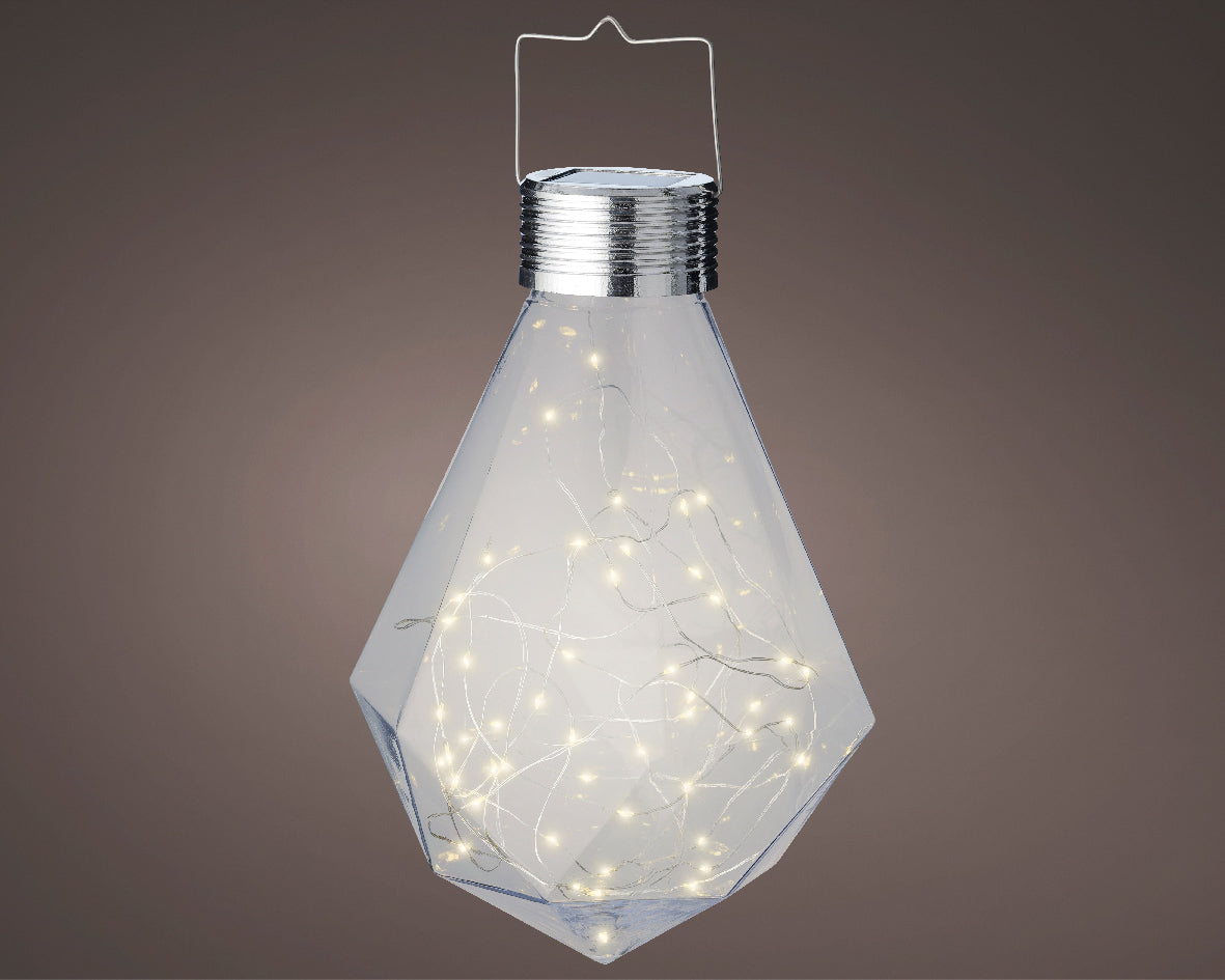 Extra Large Solar Powered Hanging Prism Pendant Light with Twinkling E ...