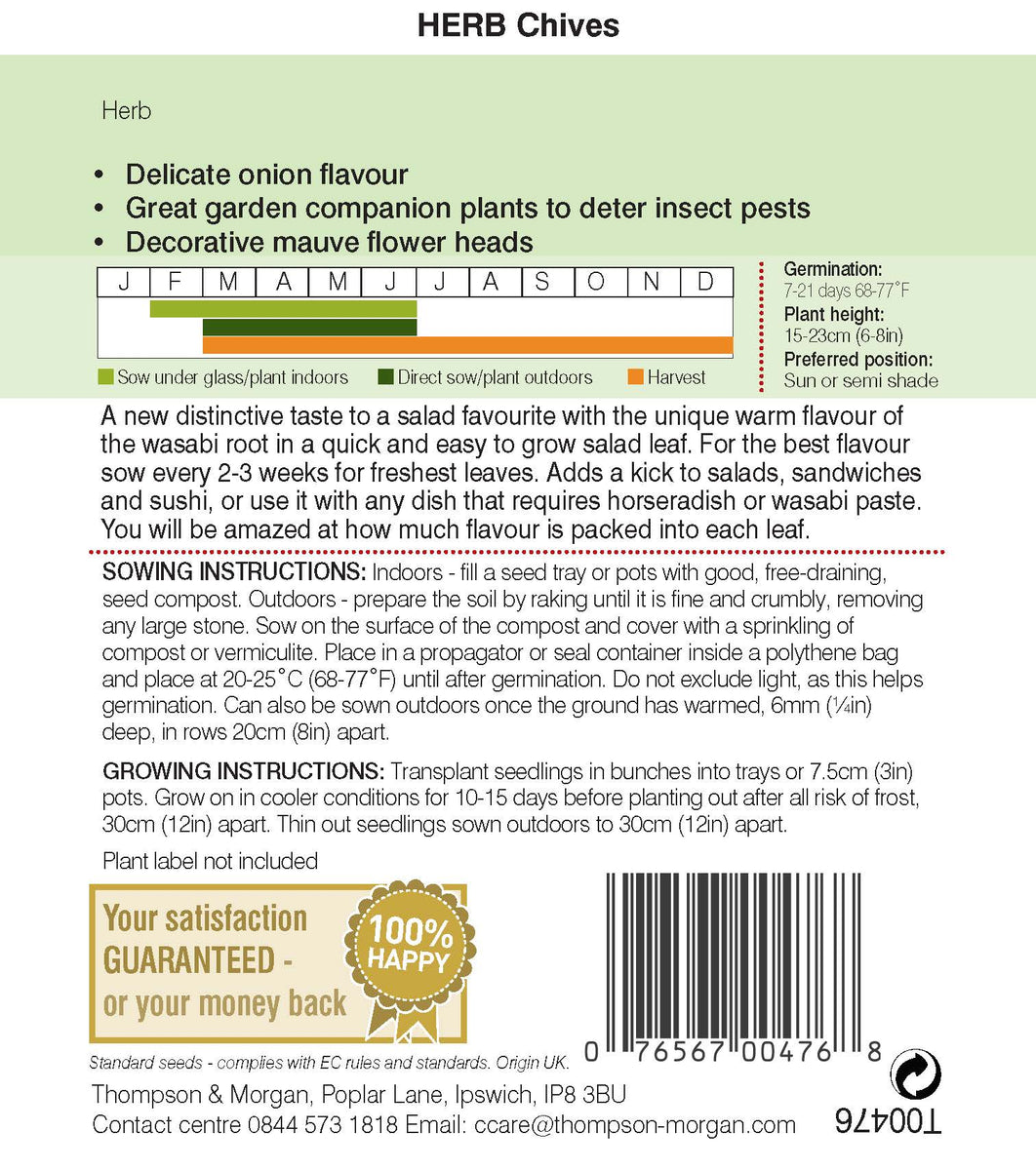 Herb Chives- Pack of seeds – Southwood Garden Centre