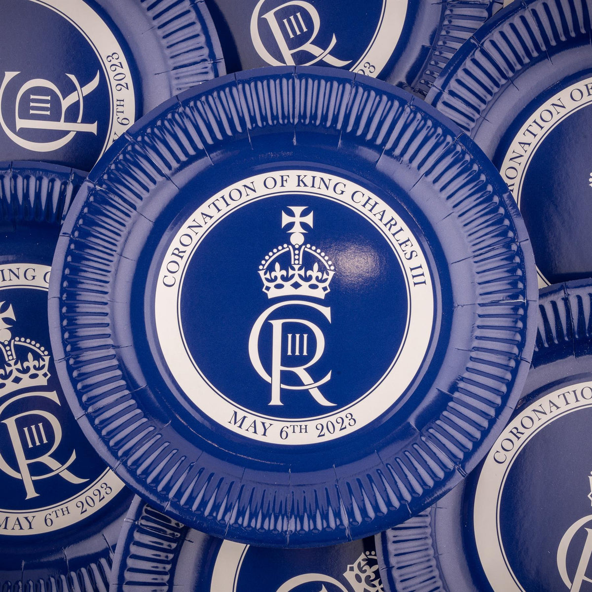 King Charles Coronation Logo Party Plates 23cm - Pack of 10 – Southwood ...
