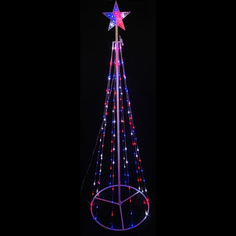 2.5m 290 LED Digital Colour Changeable Remote Control Maypole Cone Tre ...