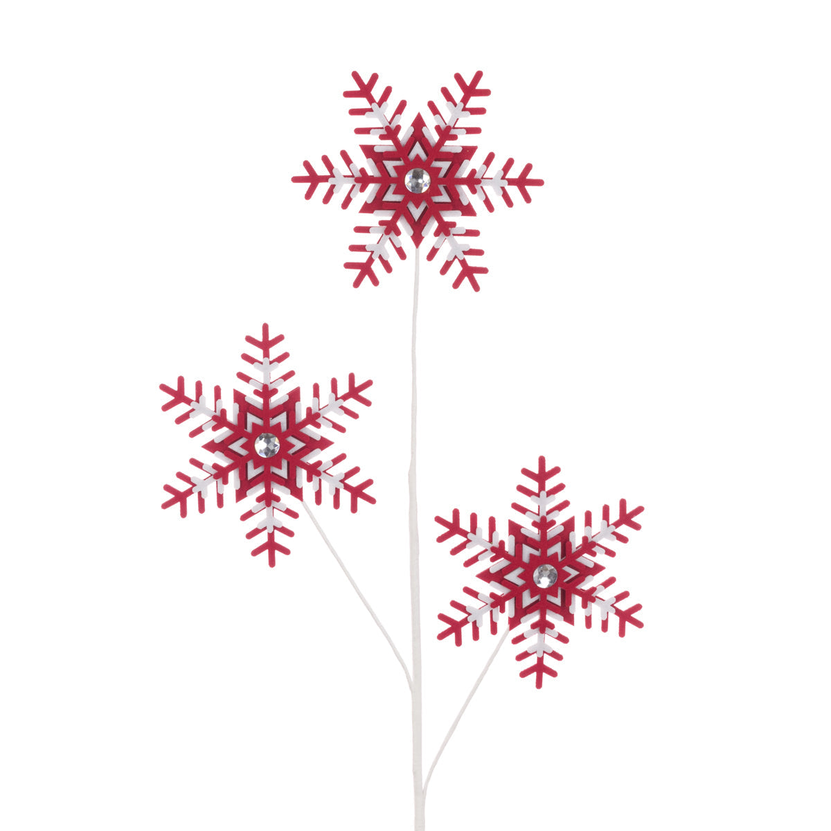 Red & White Snowflake Spray - 75cm – Southwood Garden Centre