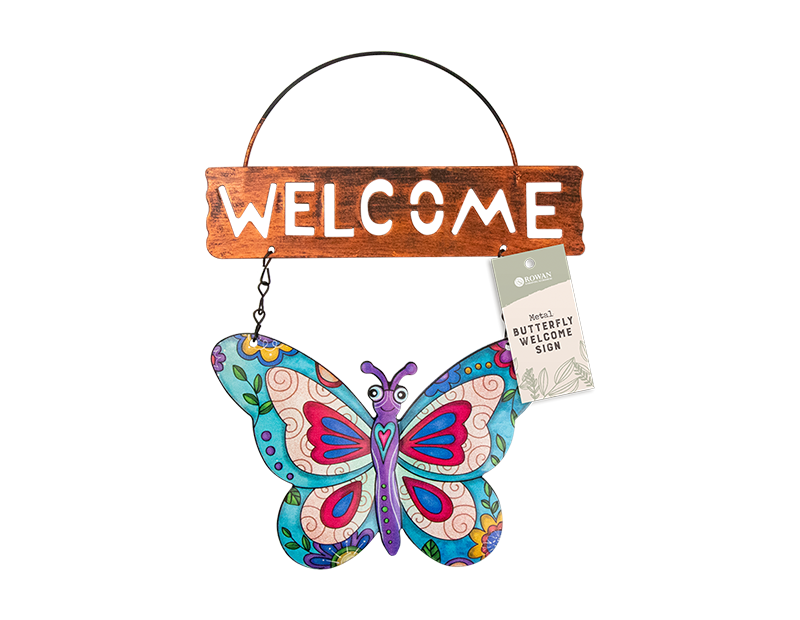 Metal Butterfly Welcome Sign – Southwood Garden Centre