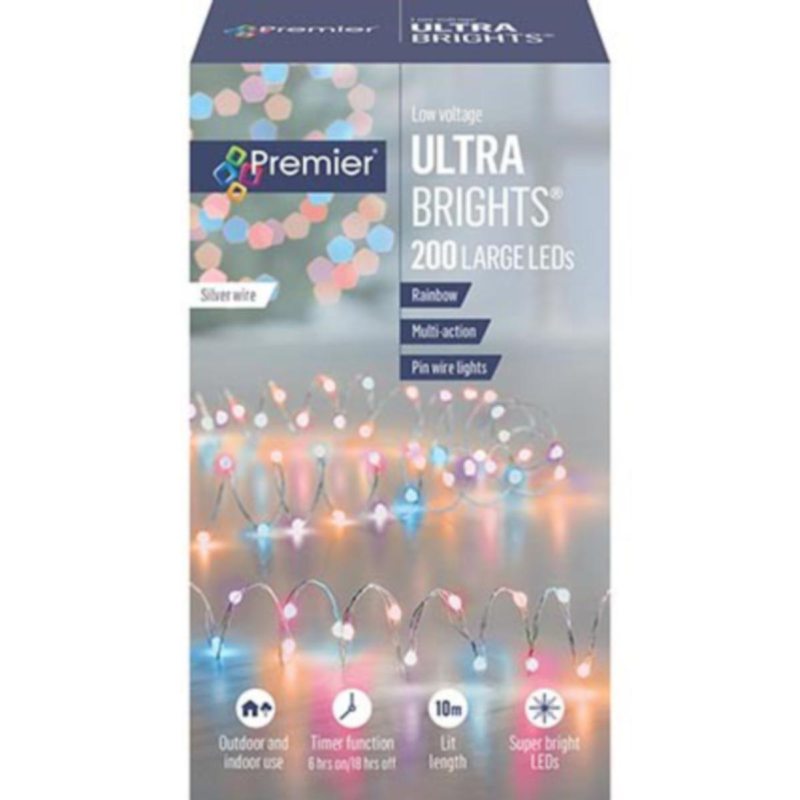 Special Offer Large Ultrabrights Pinwire LED String Lights - 200 Multi ...