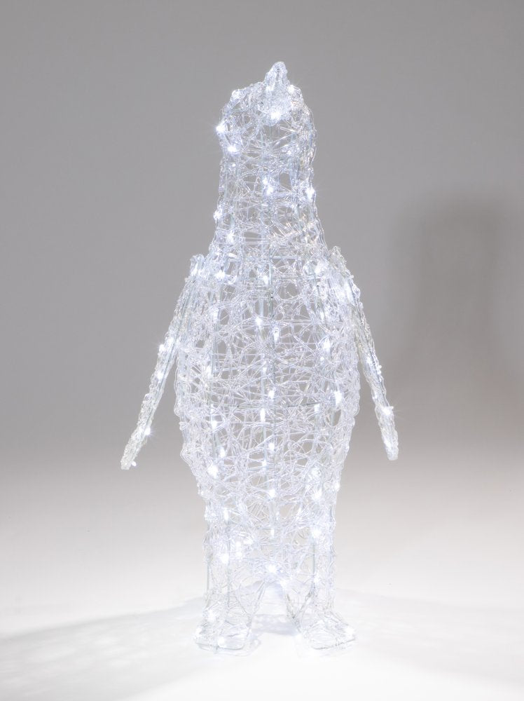 NOMA 80cm Stargazing Spun Acrylic Penguin Light Up Decoration with 100 ...