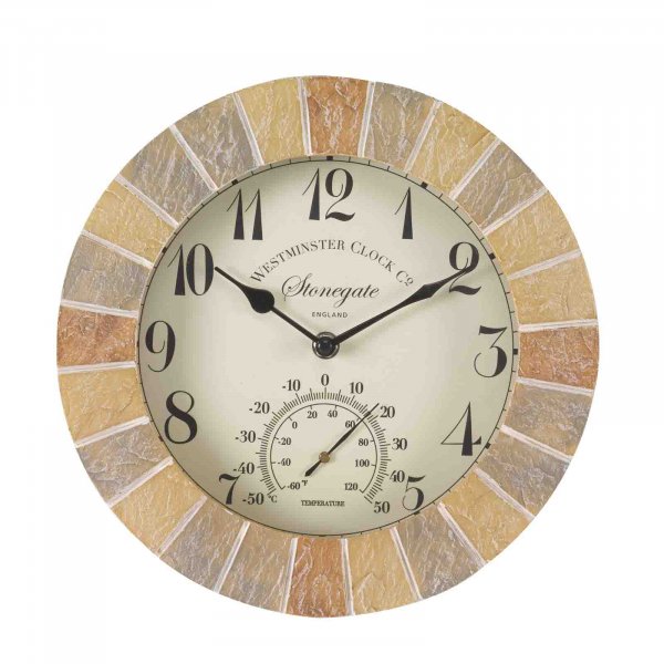 Stonegate Wall Clock & Thermometer – Southwood Garden Centre