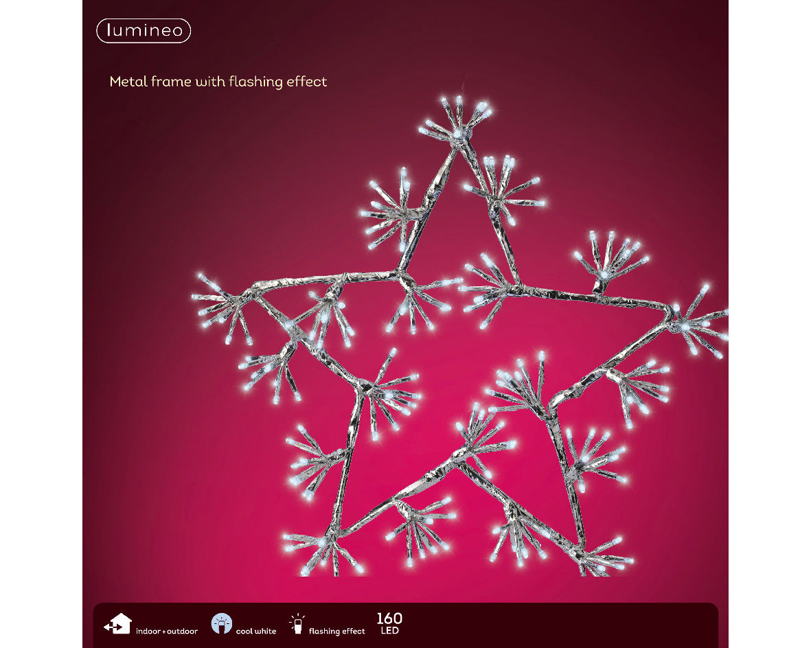 Twinkling Starburst Metal Star Frame with Cool White LEDs – Southwood ...