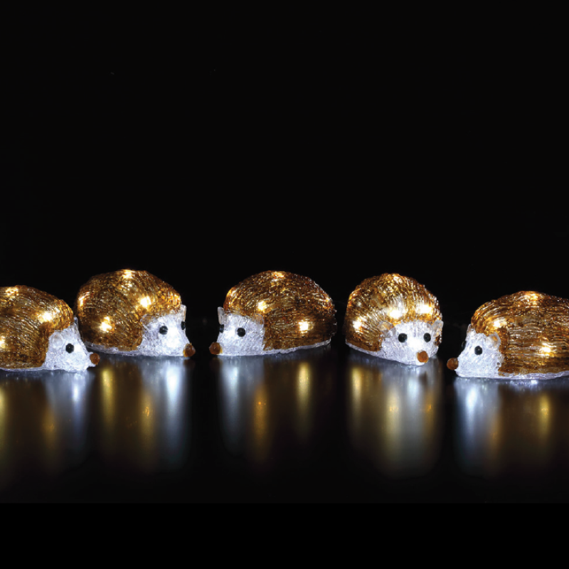 NOMA Light Up LED Acrylic Hedgehog Set of 5 String Lights – Southwood ...