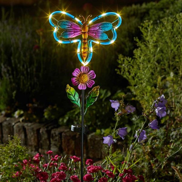Solar Powered Stunning Flutterbella LED Garden Stake Light – Southwood ...