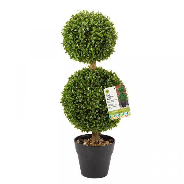 Duo Double Ball Artificial Topiary Tree – Southwood Garden Centre