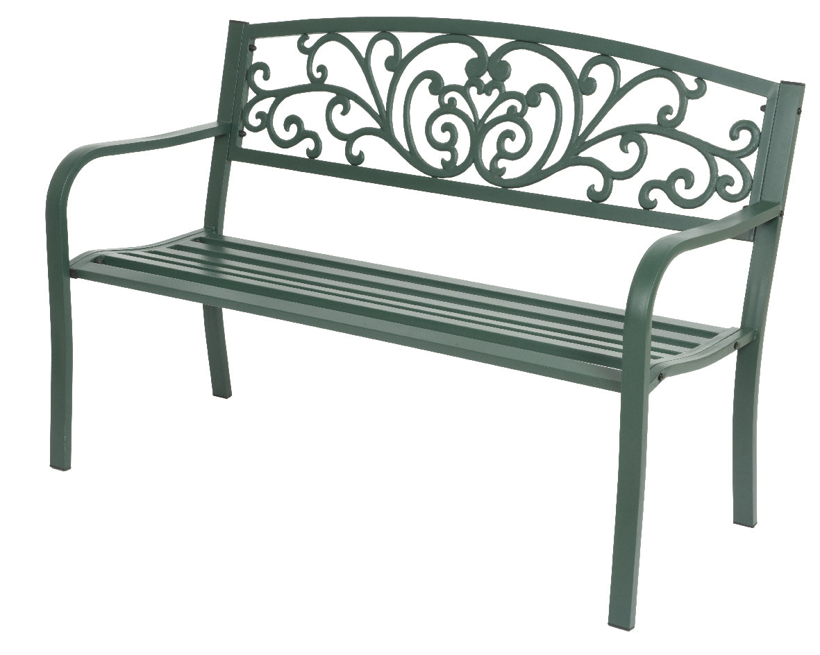 Belfast Iron Metal Dark Green Garden Bench – Southwood Garden Centre