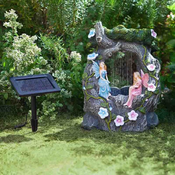 Smart Solar- Elvedon Fairy Rainfall Solar Powered Water Fountain / Fea ...