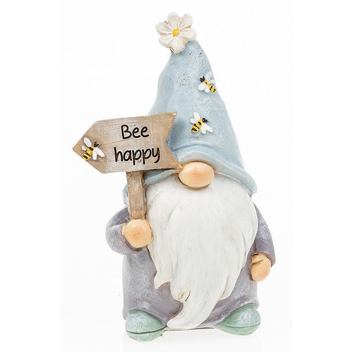 Loveable Blue Bumble Bee Spring Standing Gonk with Bee Happy Sign ...