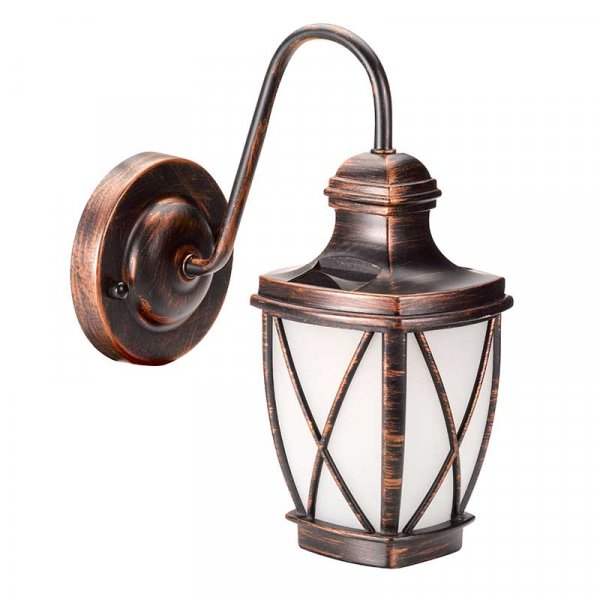 Smart Solar - Carriage Flaming Effect Wall Lantern Solar Powered Light ...