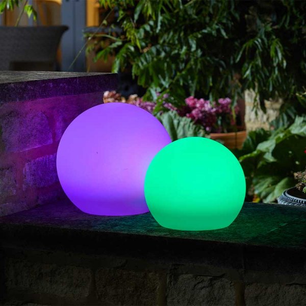 Smart Solar - Lunieres Orb- Solar Powered Light Up Colour Changing Orb ...