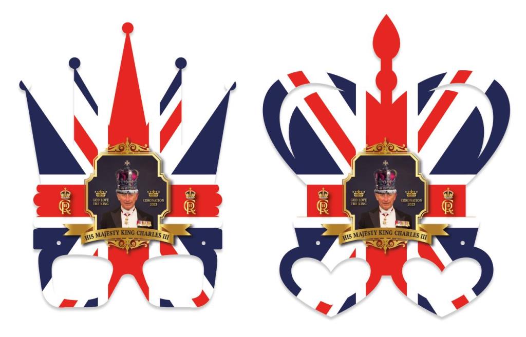 King Charles Coronation Traditional Party Face Mask - Pack of 6 ...