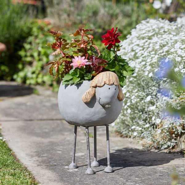 Woodstone Sheep Animal Planter with Legs – Southwood Garden Centre