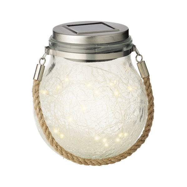 Glass Solar Light with Twinkling Firefly Flashing Effect - 14cm ...