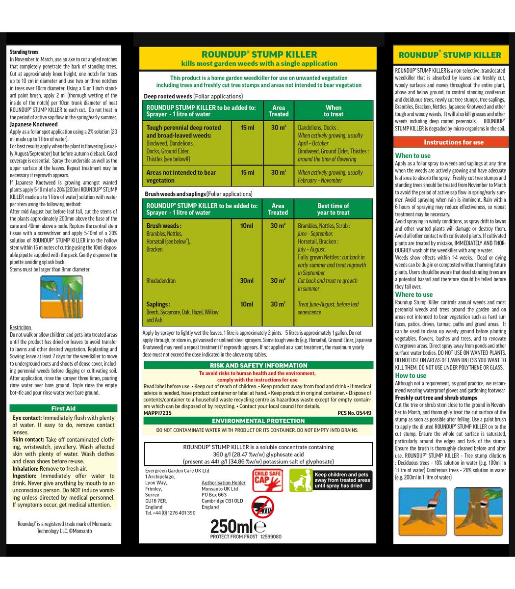 Roundup- Tree Stump & Rootkiller – Southwood Garden Centre